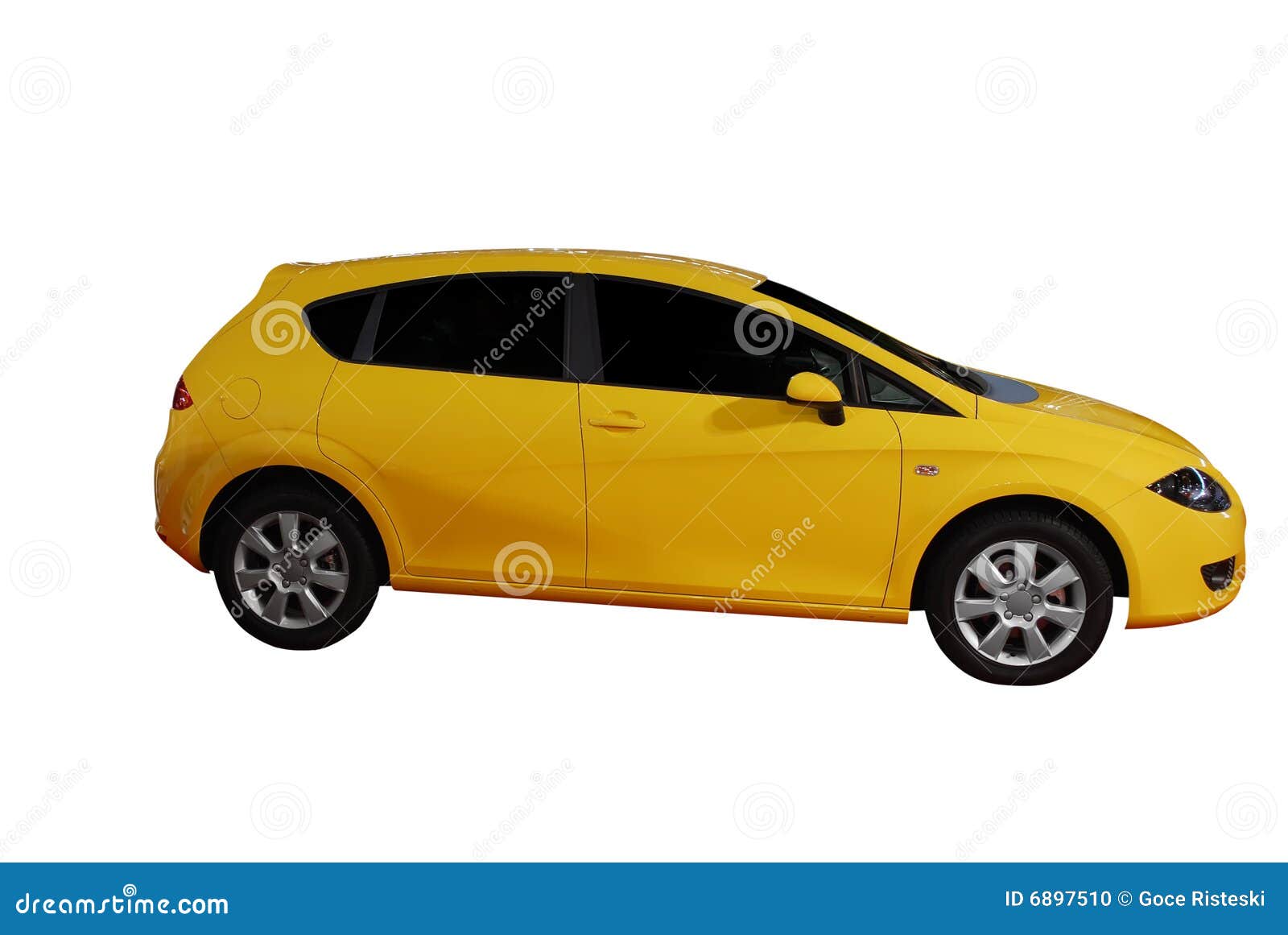 Yellow fast car stock photo. Image of auto, automobile - 6897510