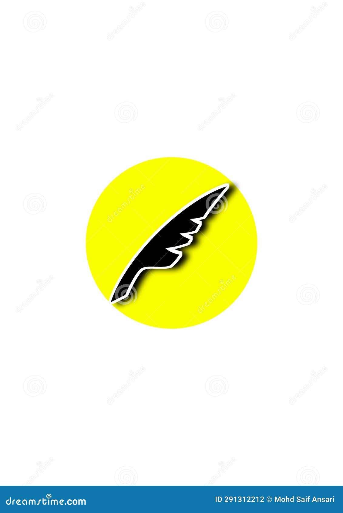 Yellow Feather Logo and Victor Image Stock Illustration - Illustration ...