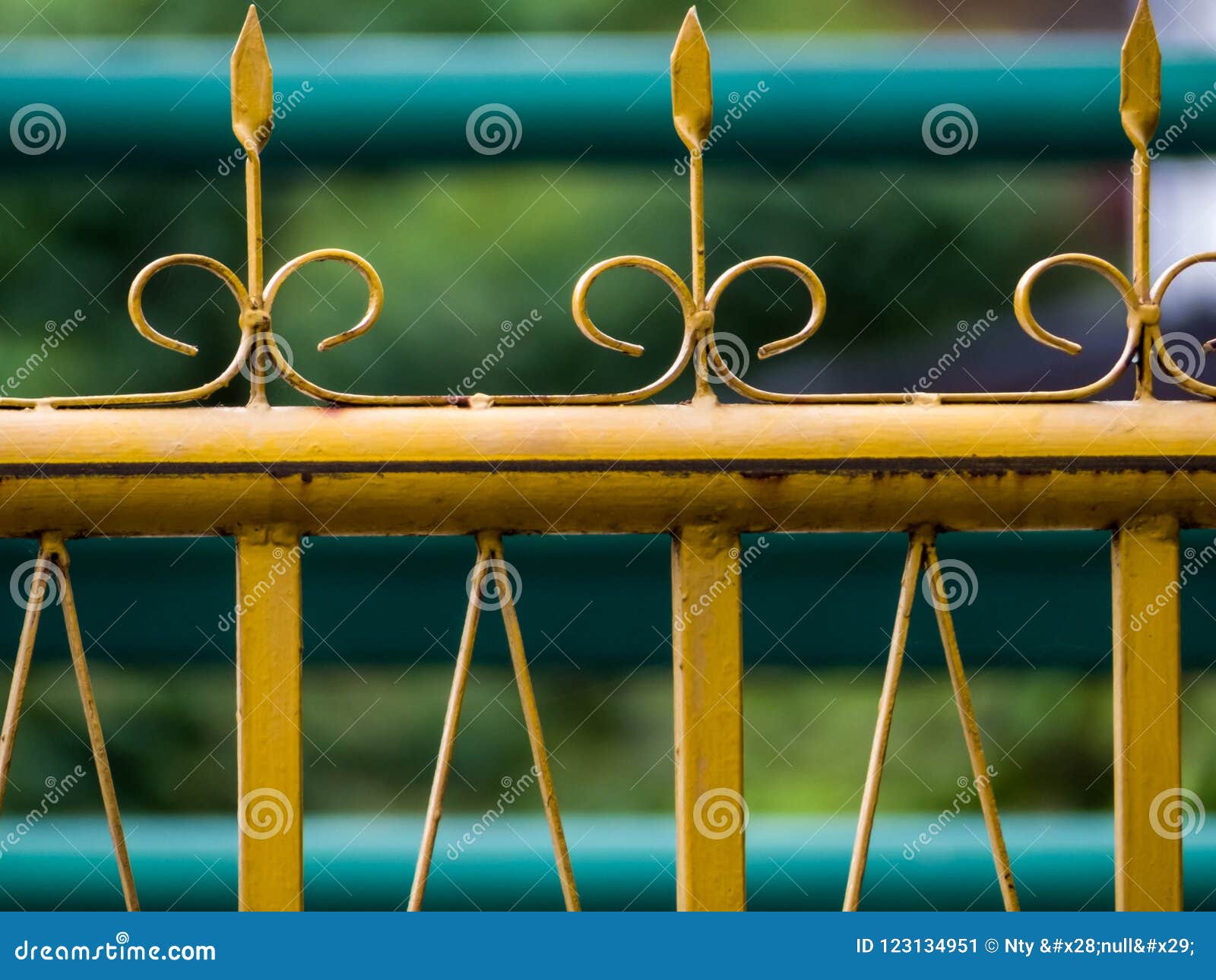Yellow fence stock image. Image of fence, frame, building - 123134951