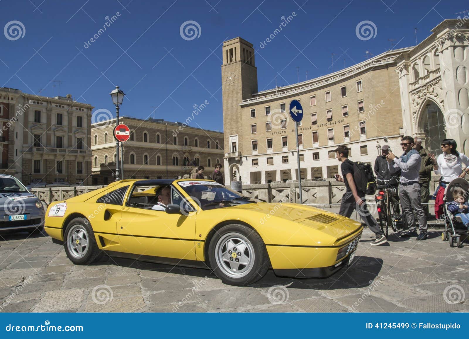 Yellow Ferrari Profile Lecce Editorial Stock Image - Image of spider ...