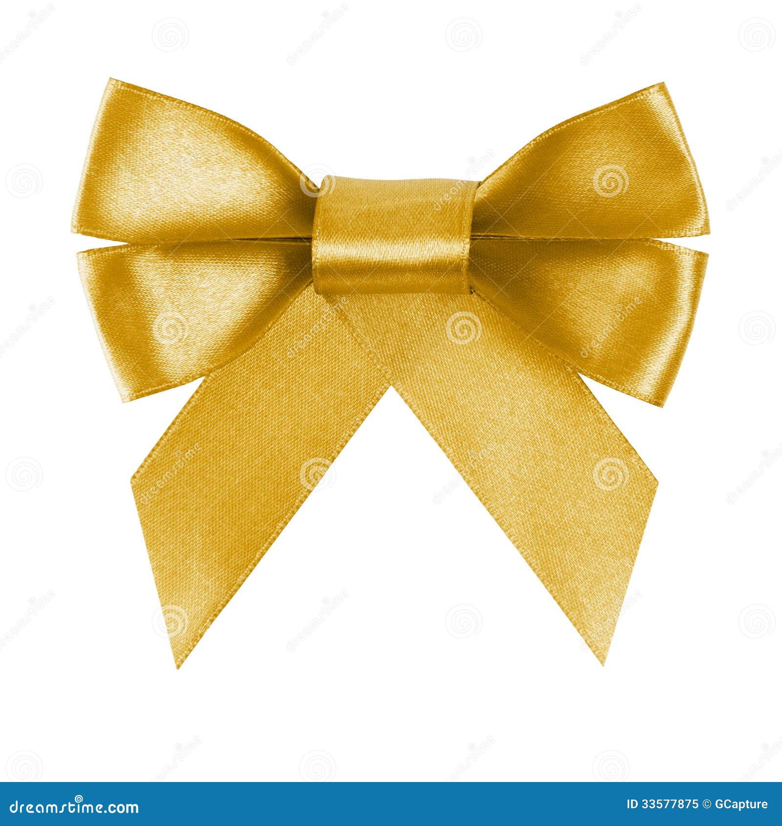 Yellow Festive Bow Made from Ribbon Stock Image - Image of invitation ...