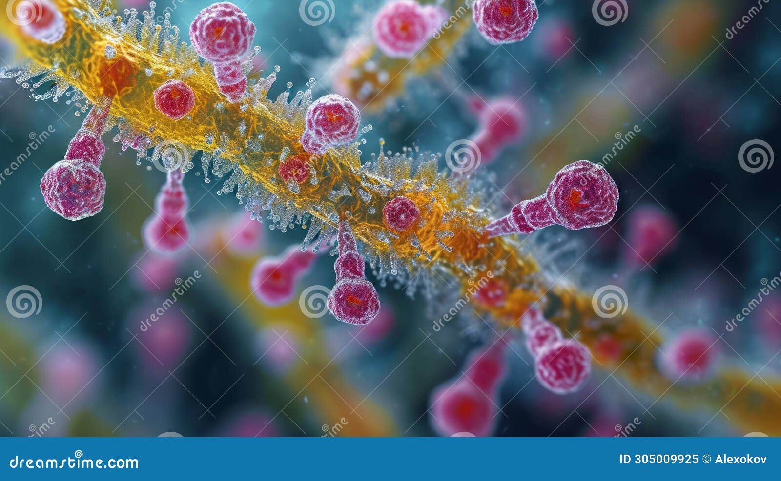 Yellow Fever Virus Under a Microscope AI Generated Stock Illustration ...
