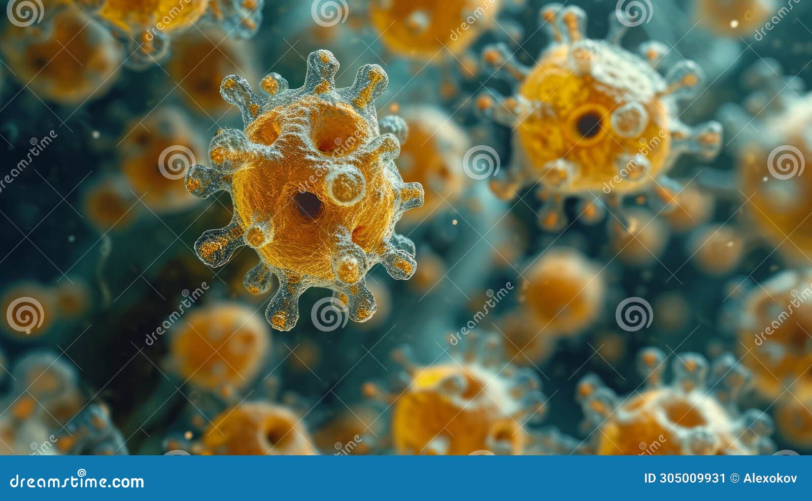 Yellow Fever Virus Under a Microscope AI Generated Stock Illustration ...