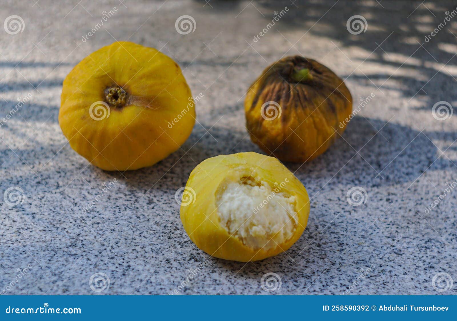 Yellow fig stock photo. Image of tropical, nutrition - 258590392