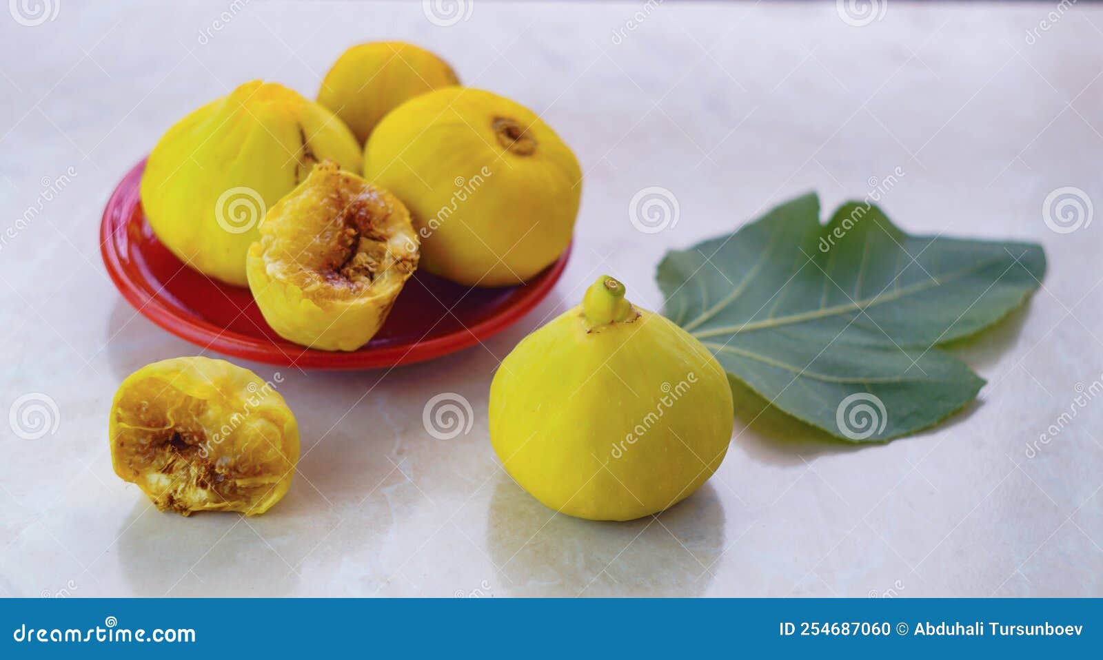 Yellow figs stock photo. Image of food, healthy, ficus - 254687060