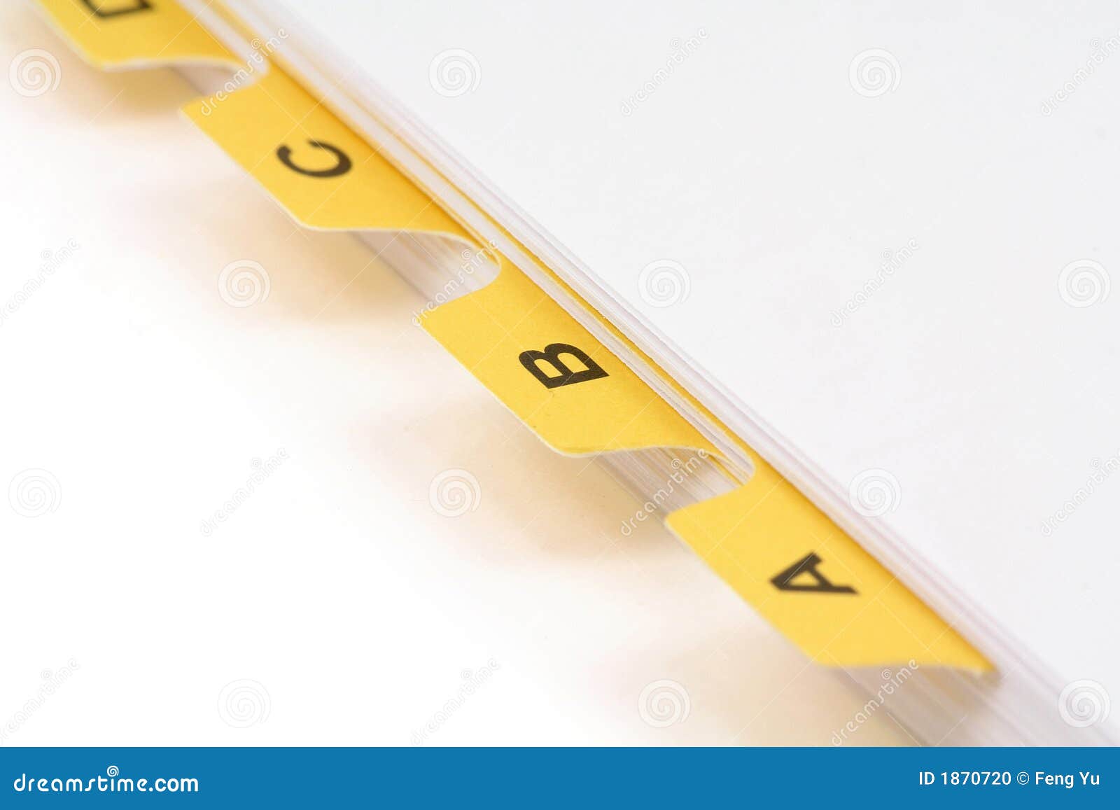 Yellow file divider stock photo. Image of filing, organizer - 1870720