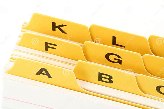 Yellow file divider stock image. Image of address, divider - 1888923