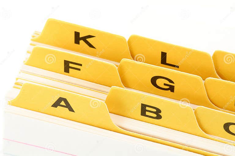 Yellow file divider stock image. Image of address, divider - 1888923