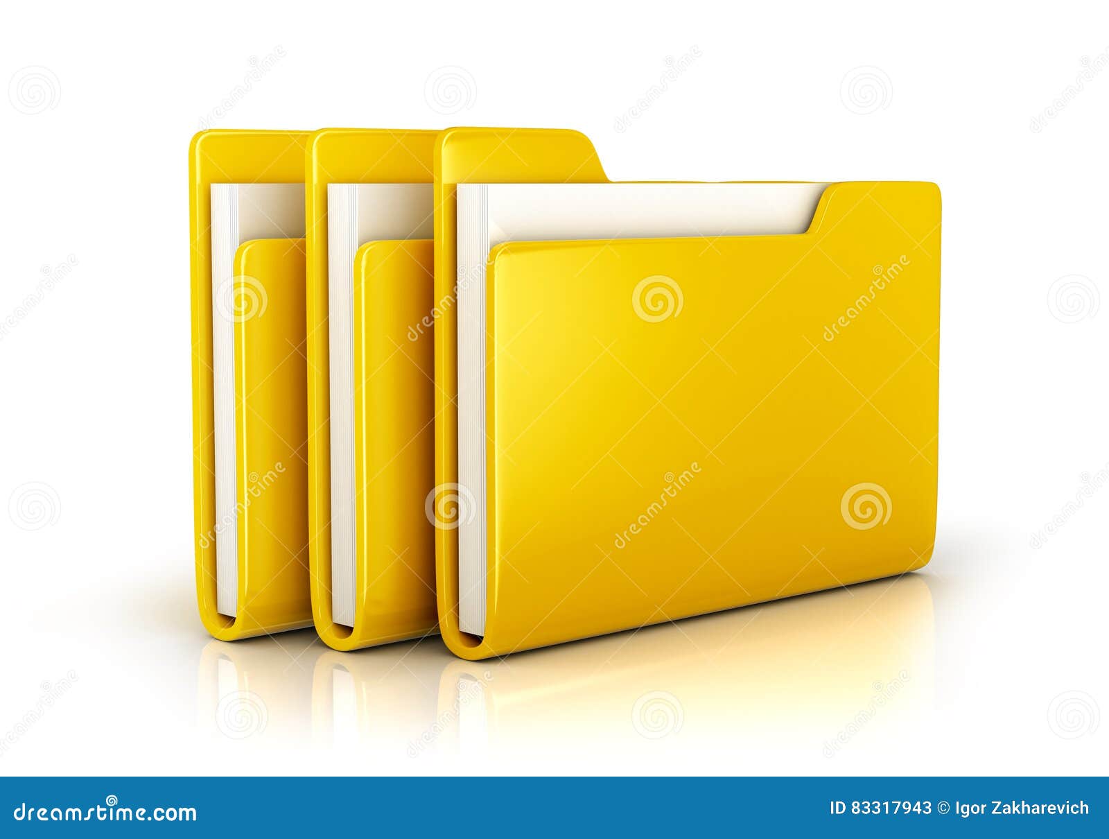 Yellow file folder. stock illustration. Illustration of adjustment ...
