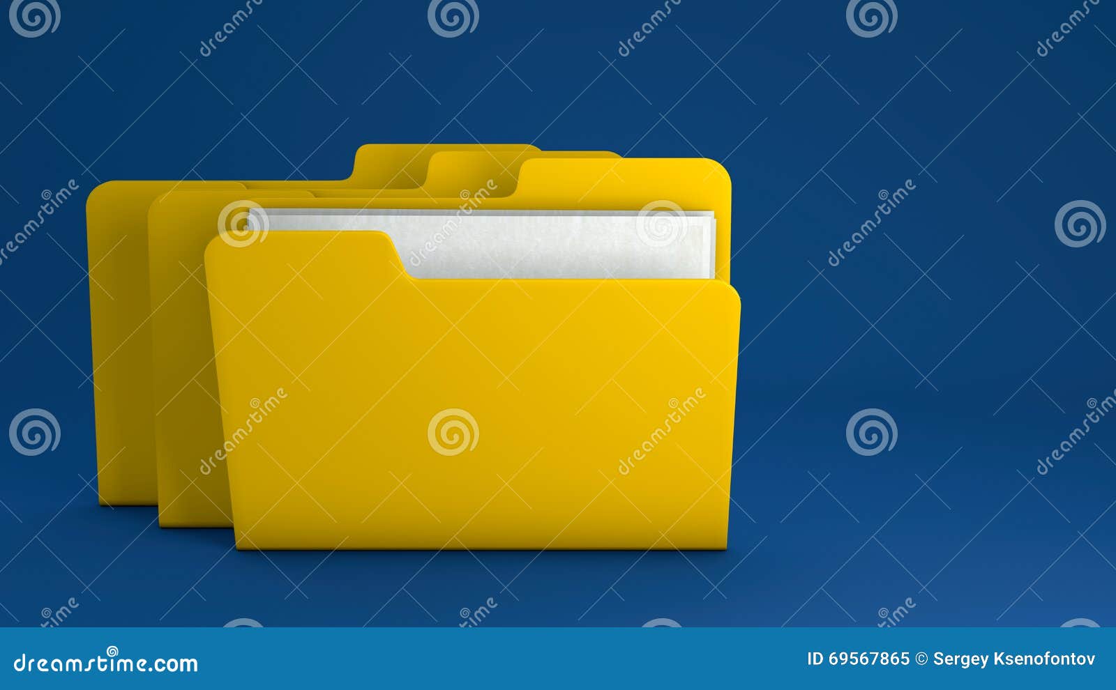 Yellow file folder stock illustration. Illustration of change - 69567865