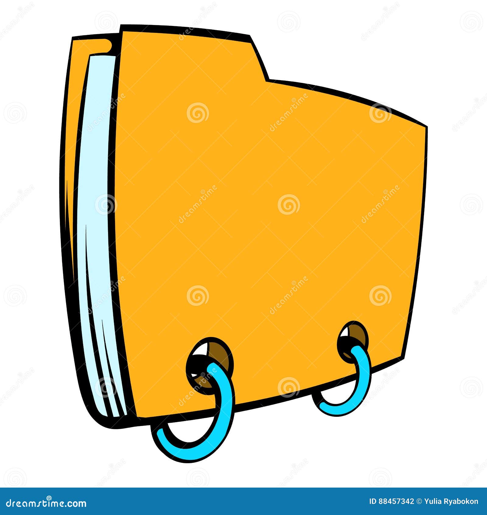 Yellow File Folder Icon Cartoon Vector Illustration | CartoonDealer.com ...