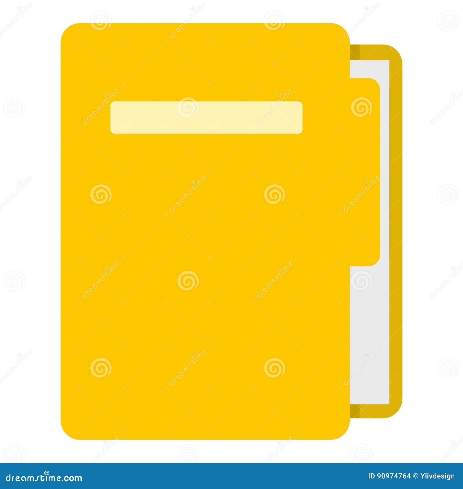 Yellow File Folder Icon Cartoon Vector Illustration | CartoonDealer.com ...