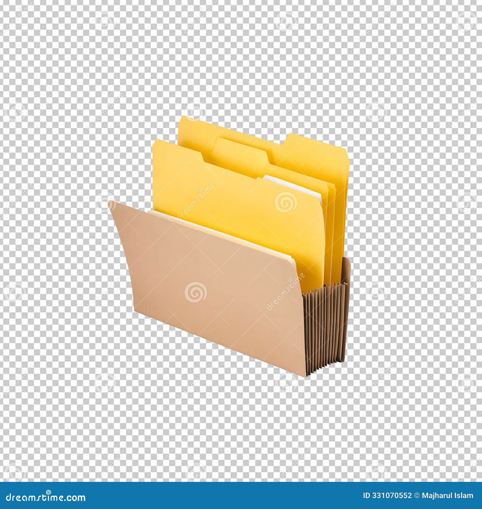 Yellow File Folder Isolated on Transparent Background Stock ...