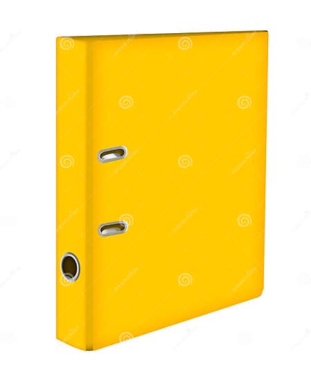 Yellow File Folder. Ring Binders Stock Illustration - Illustration of ...