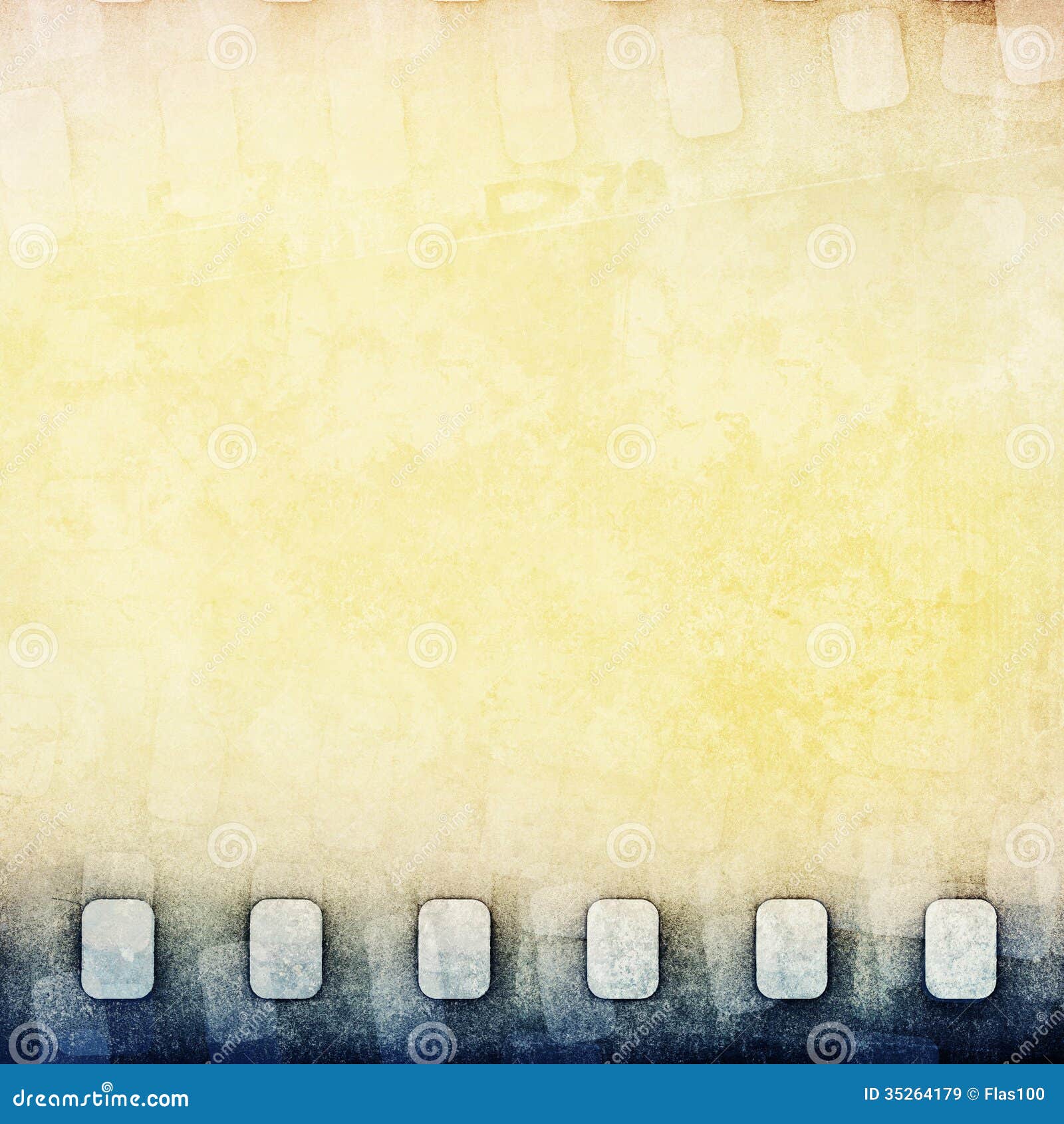 Yellow Film Strip Background Stock Illustration - Illustration of blue ...