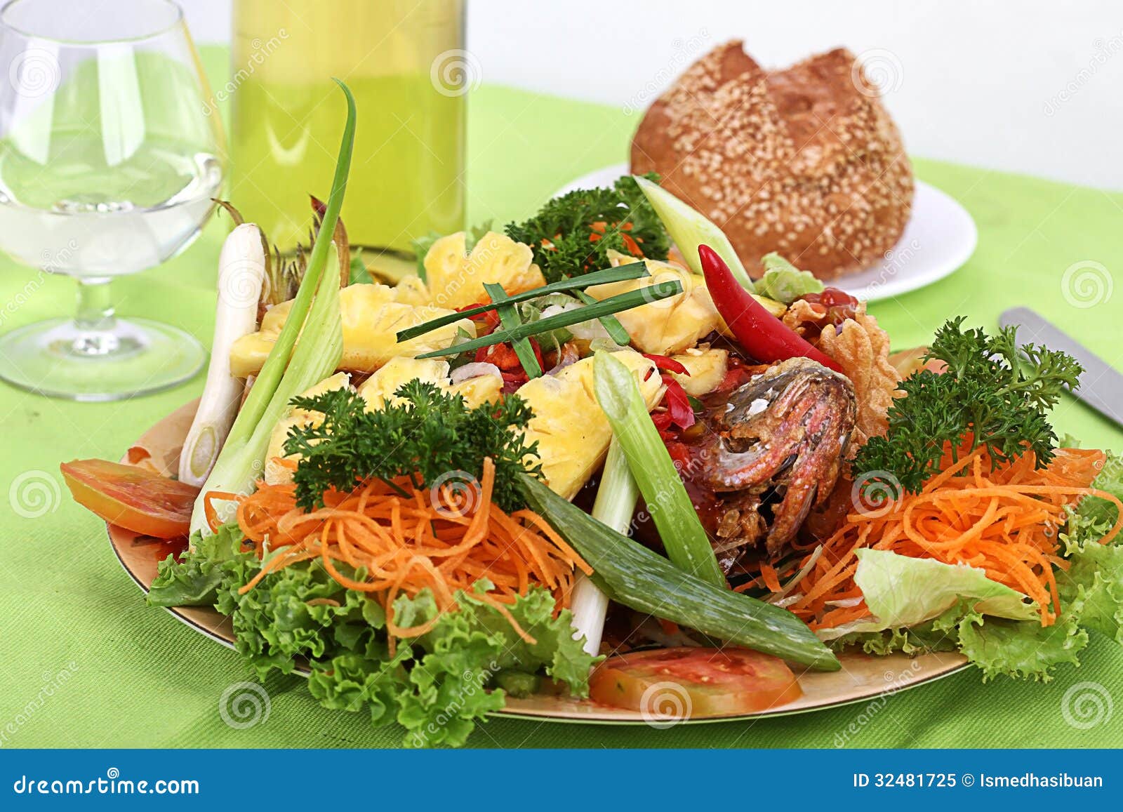 Yellow fin fish stock image. Image of customer, lettuce - 32481725