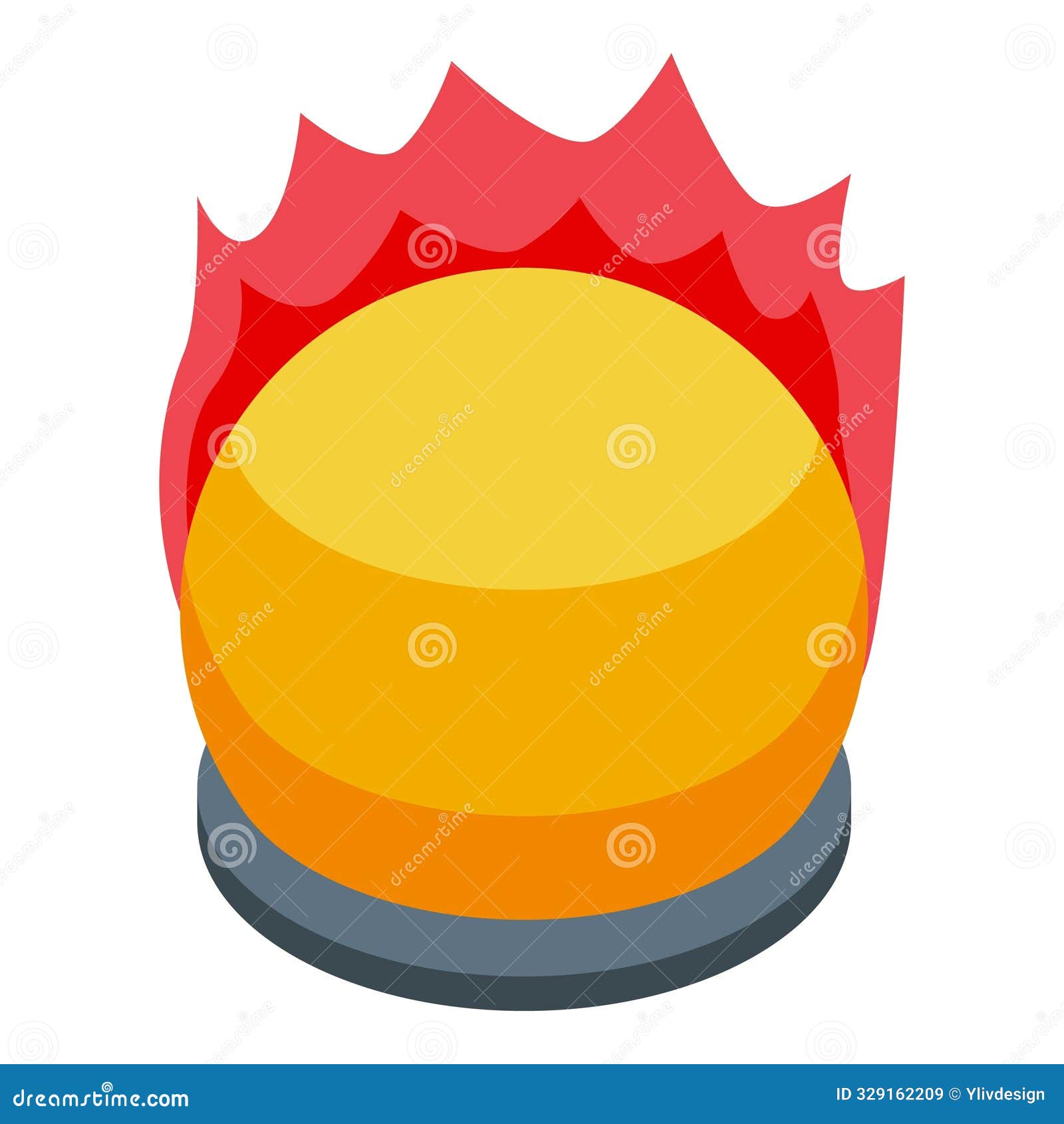 Yellow Fire Alarm is Flashing Emergency Alert Stock Illustration ...