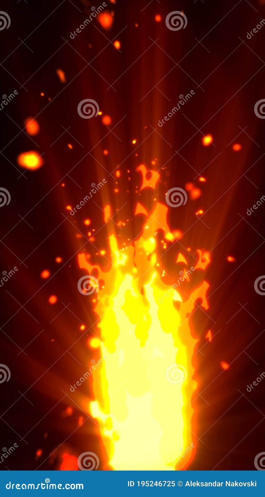 Yellow Fire Flame Isolated on Background Stock Illustration ...