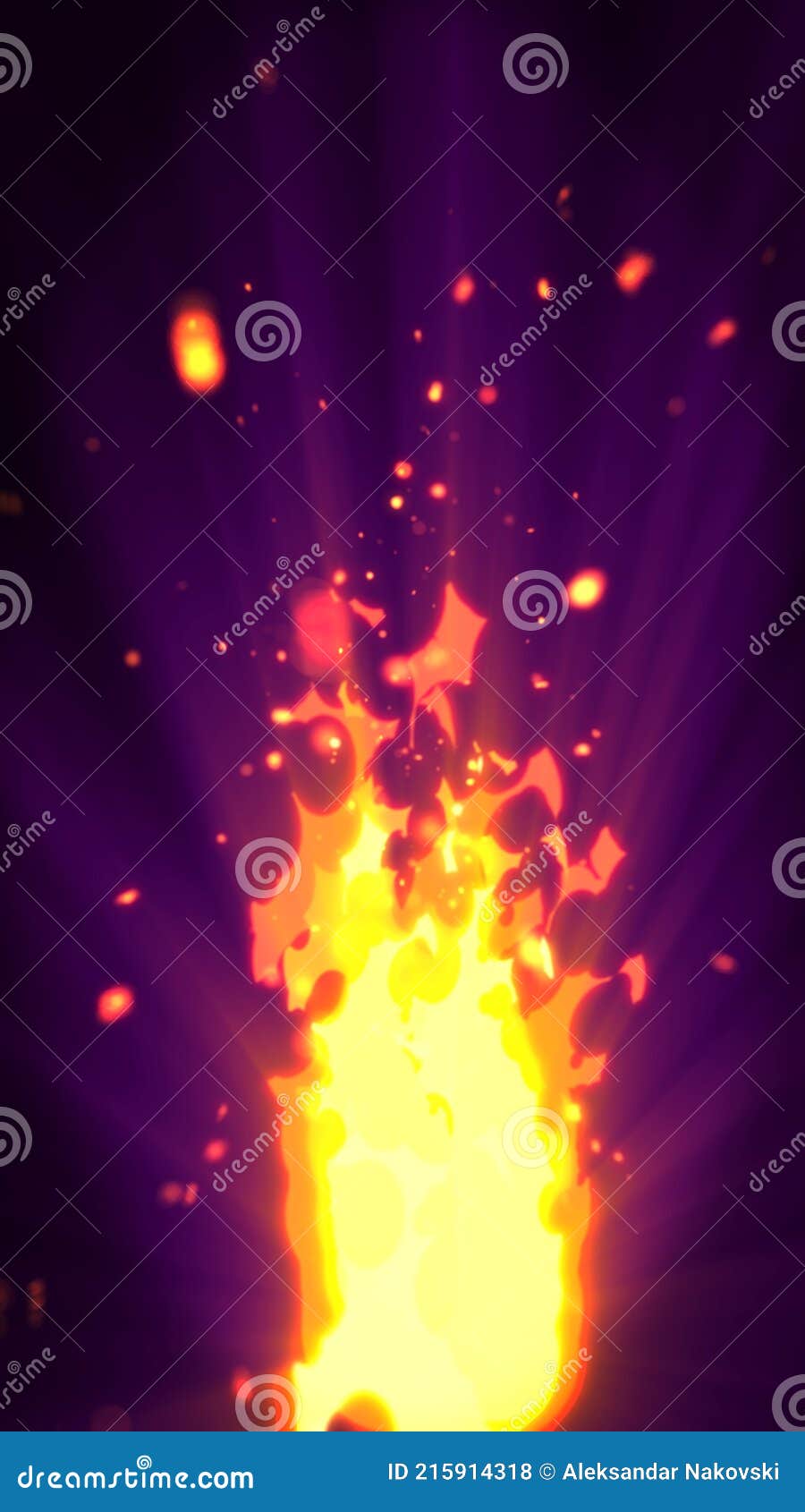 Yellow Fire Flame Isolated on Background Stock Illustration ...
