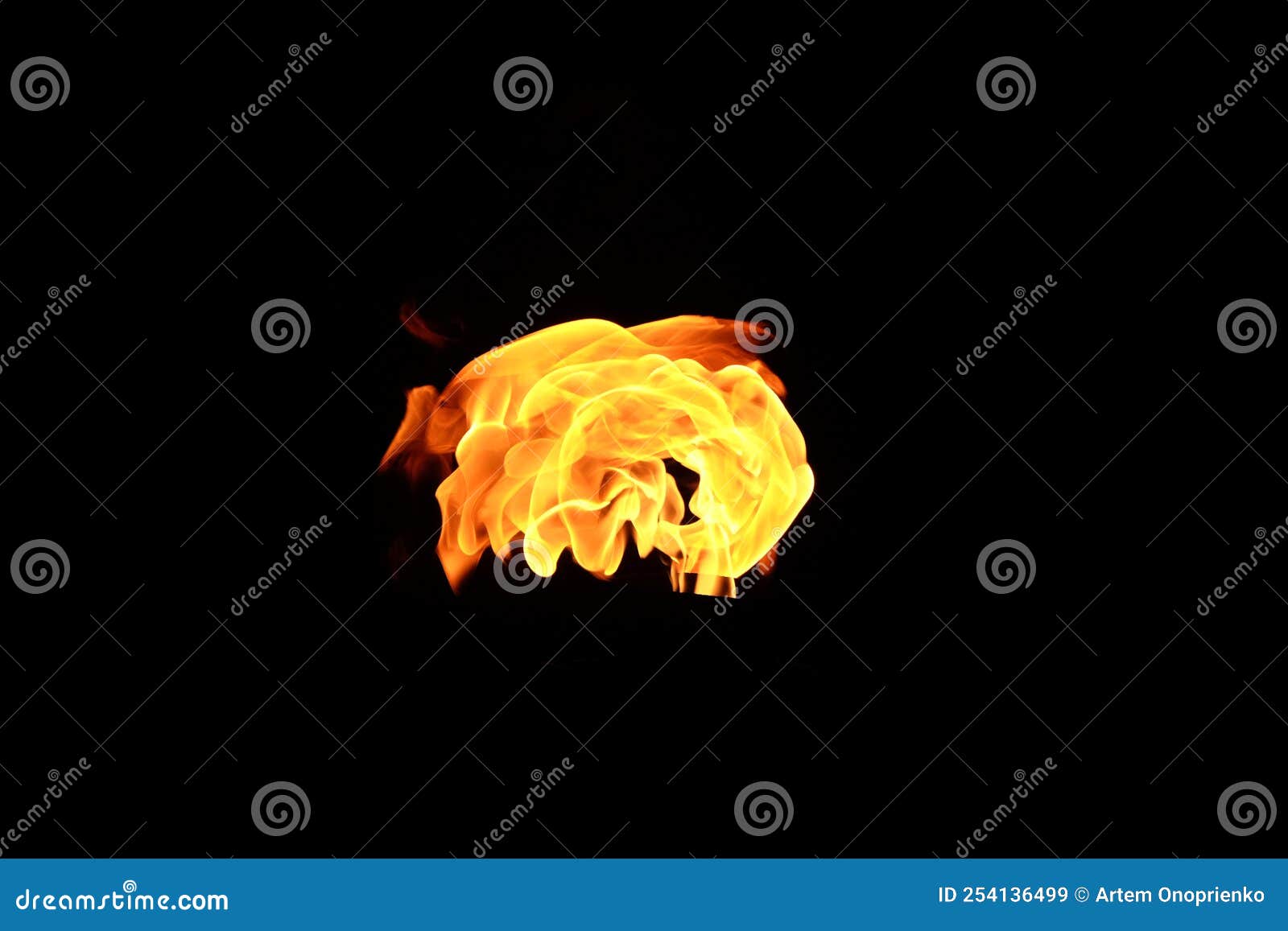 Yellow Fire Flames Isolated on a Black Background Stock Illustration ...
