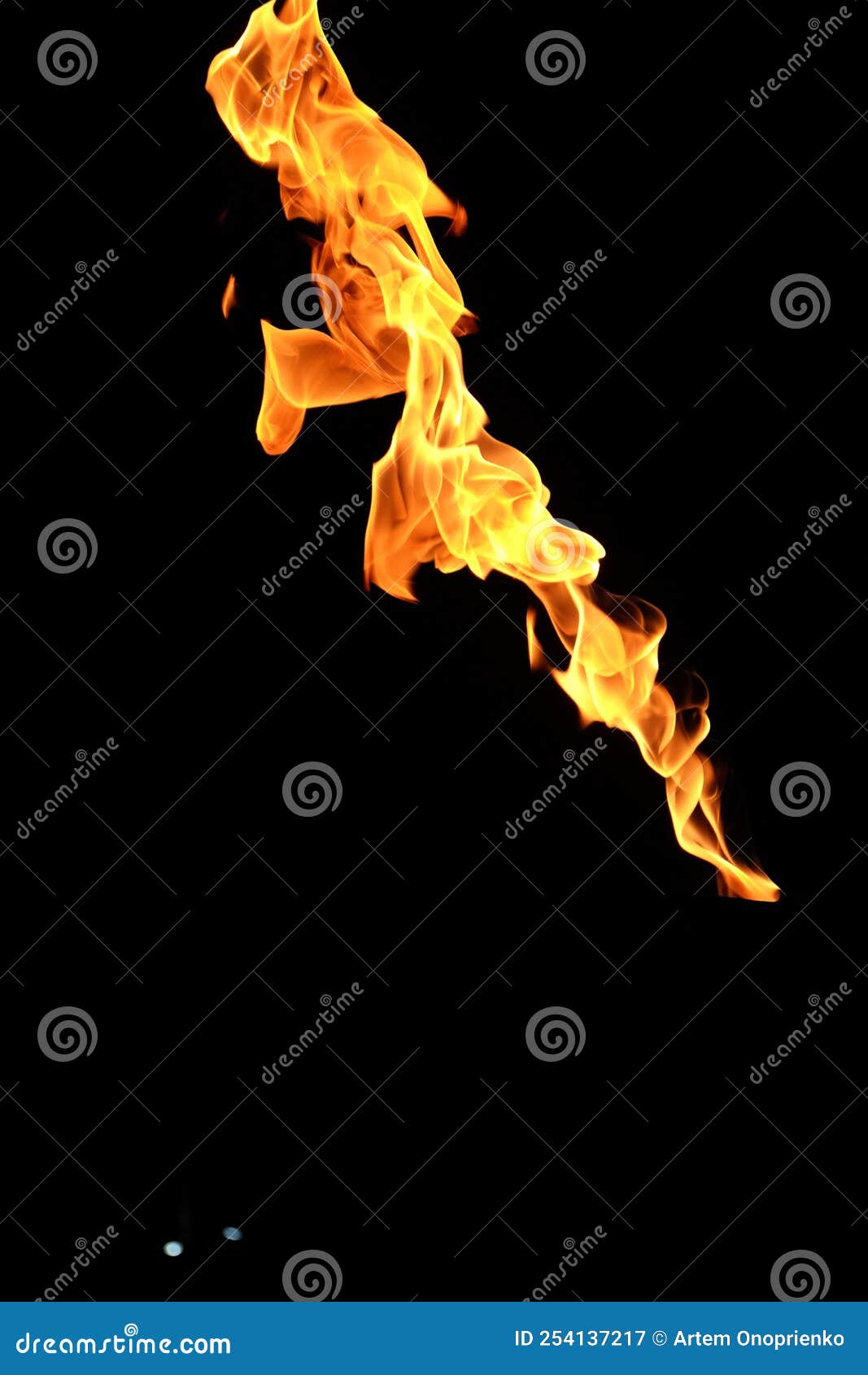 Yellow Fire Flames Isolated on a Black Background Stock Illustration ...