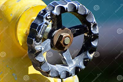 Yellow Fire Hydrant Connections. Fire Hydrant or Fire Pump, Represents ...