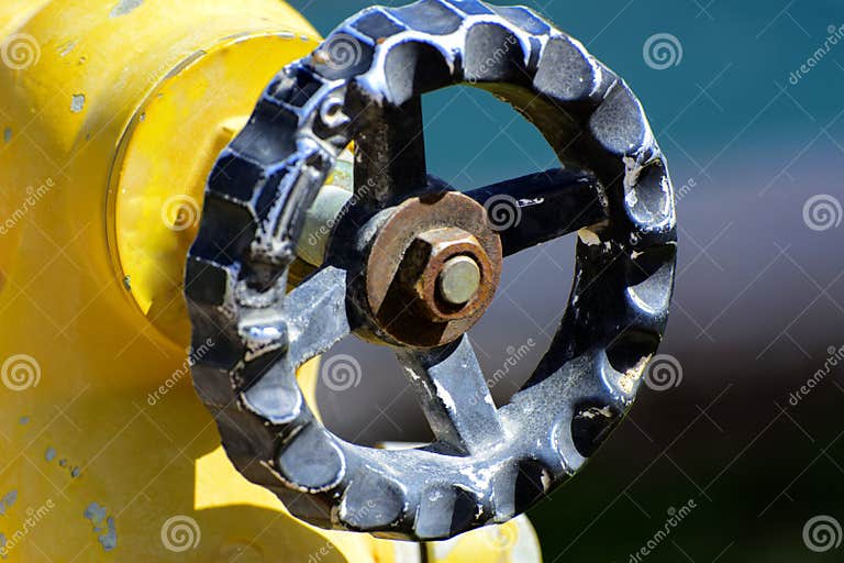 Yellow Fire Hydrant Connections. Fire Hydrant or Fire Pump, Represents ...