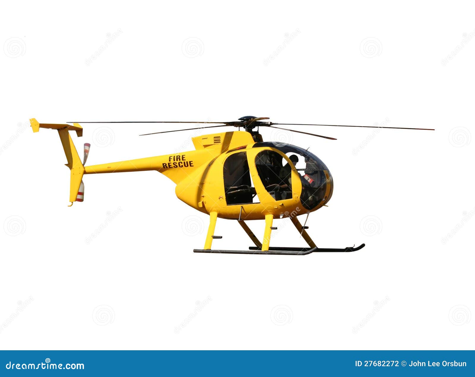 Yellow Fire/rescue Helicopter Stock Photo - Image of rescue, forest ...