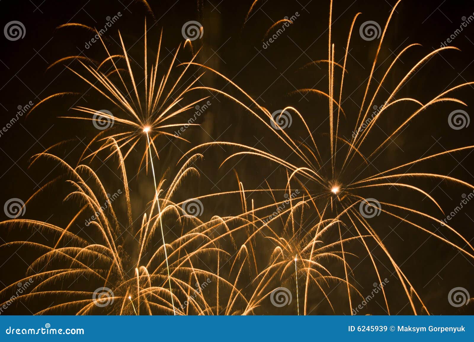 Yellow fireworks stock image. Image of light, holiday - 6245939
