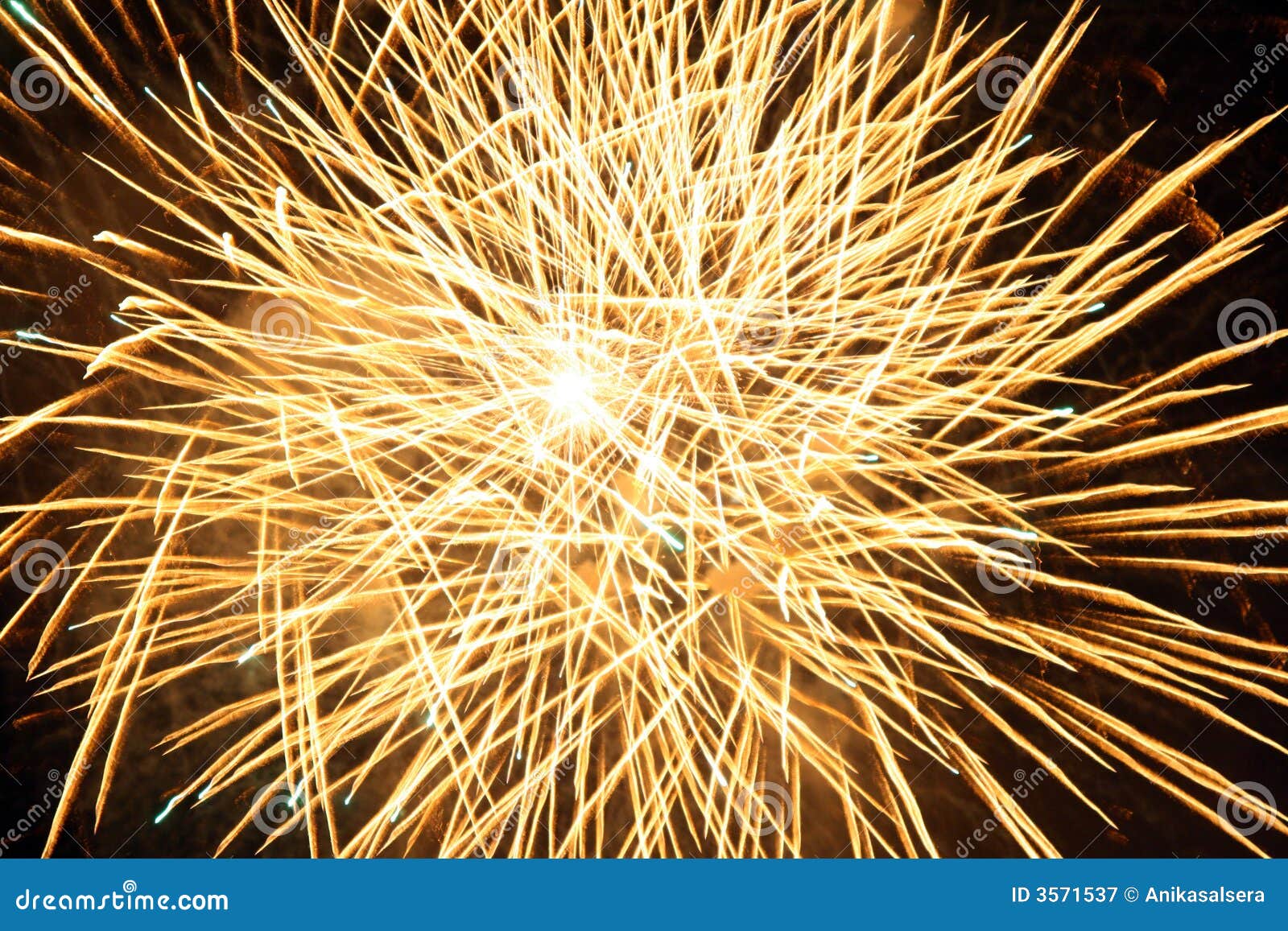 Yellow fireworks burst stock image. Image of firework - 3571537