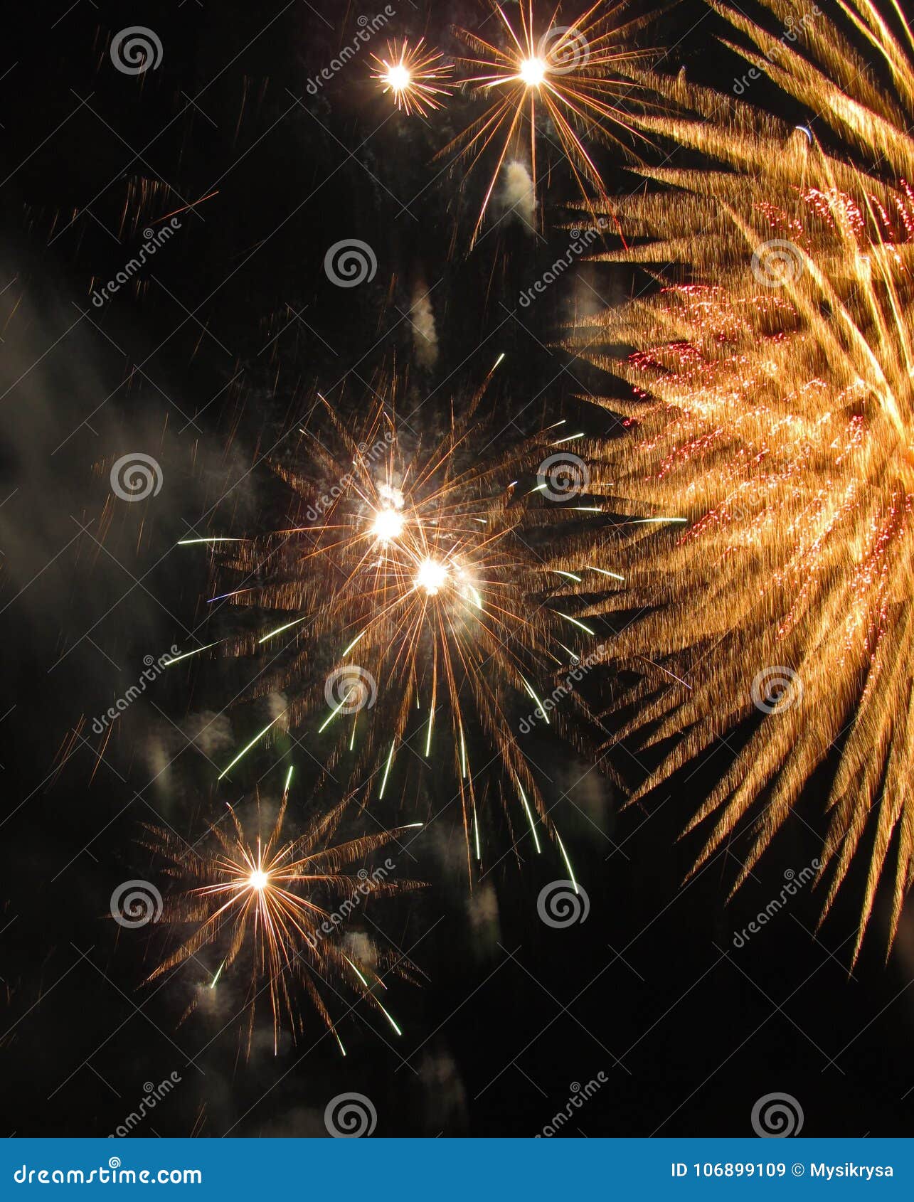 Yellow fireworks stock image. Image of shining, year - 106899109