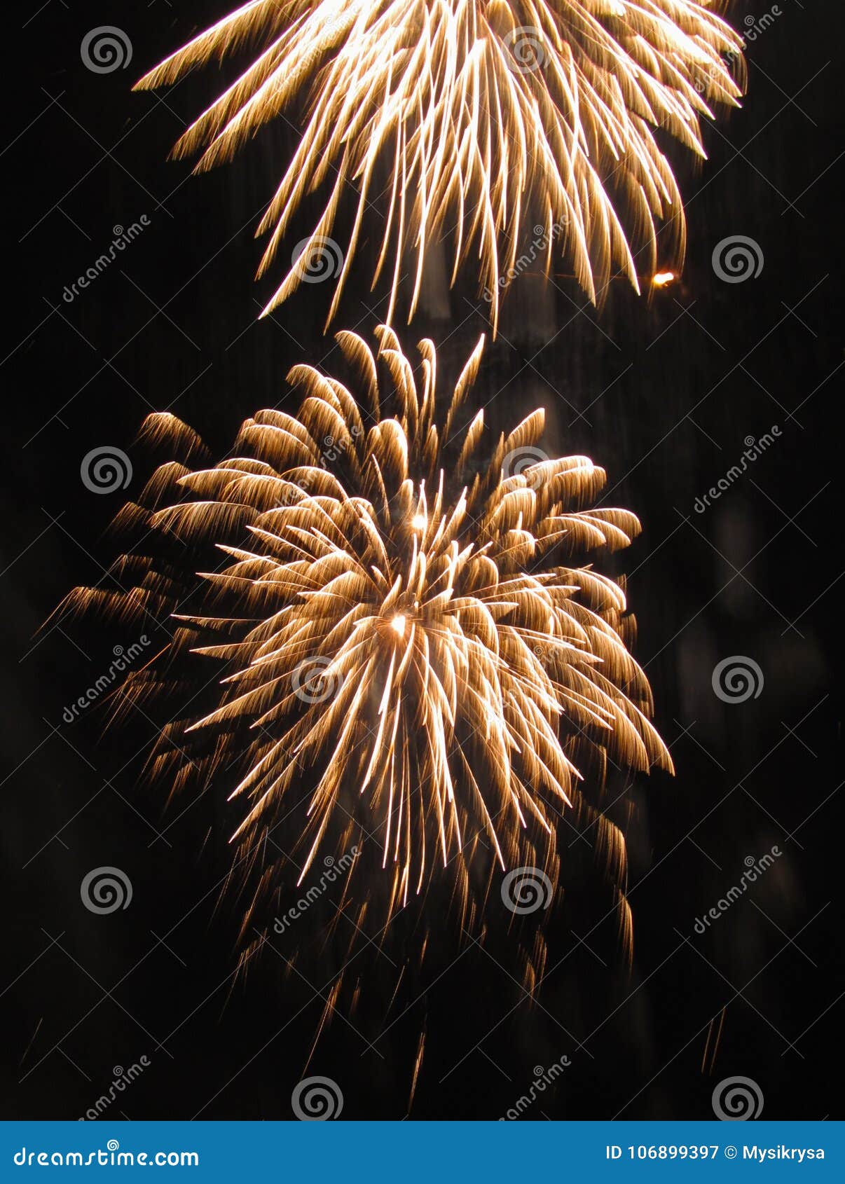 Yellow fireworks stock image. Image of celebration, explosives - 106899397