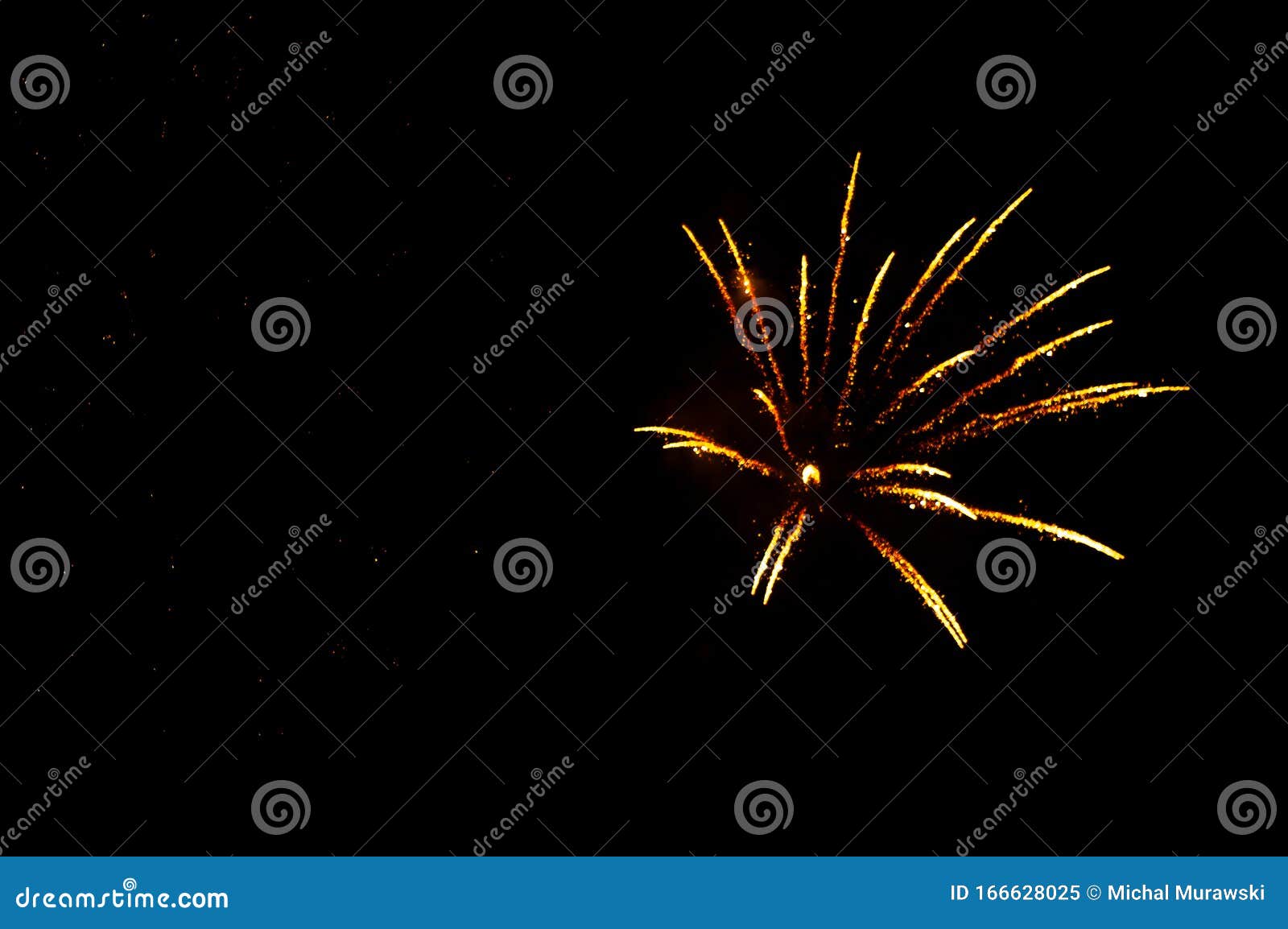 Yellow Fireworks in the Shape Flowers Stock Image - Image of flowers ...