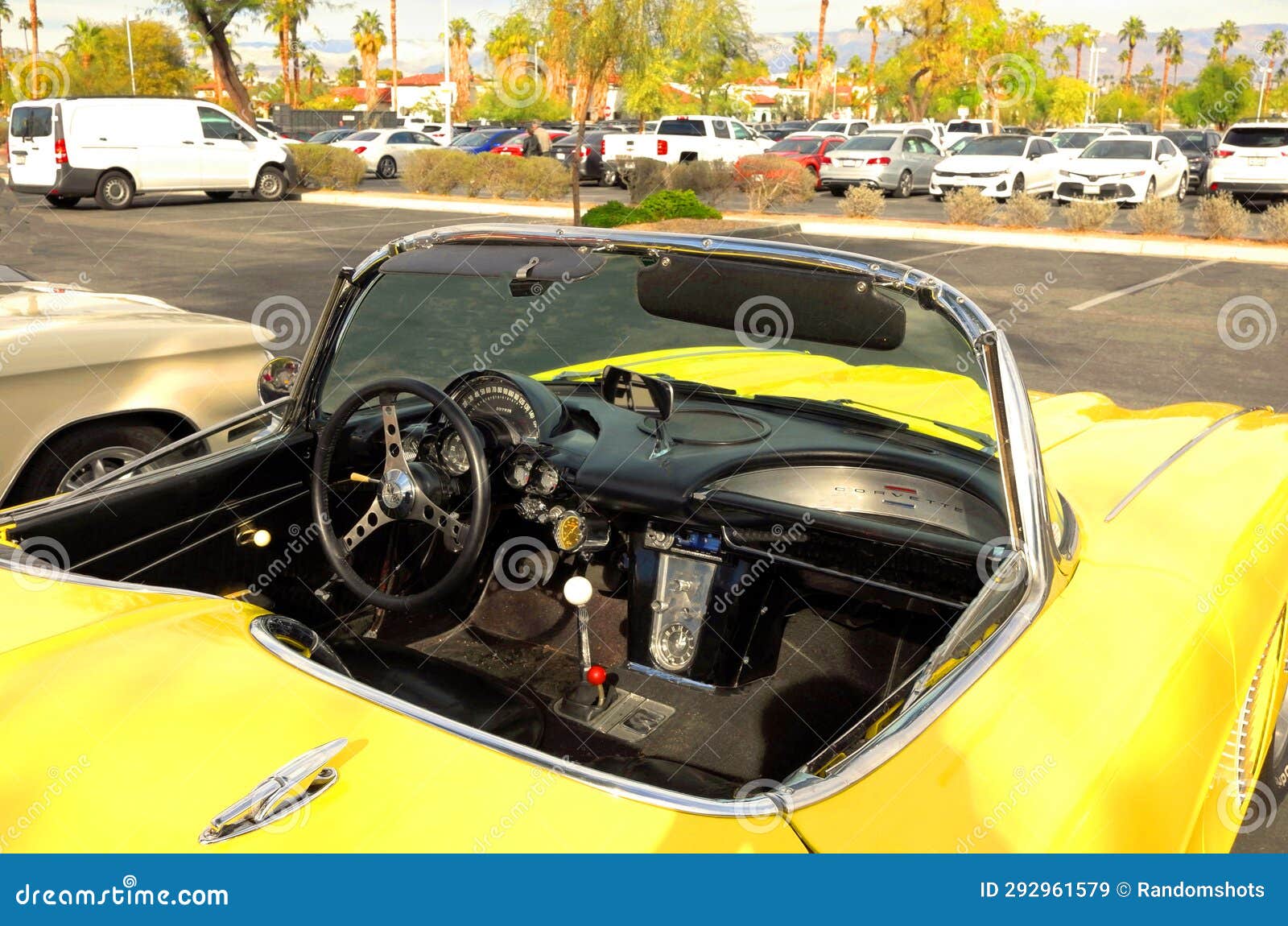 Yellow First Generation Corvette Interior Editorial Stock Image - Image ...