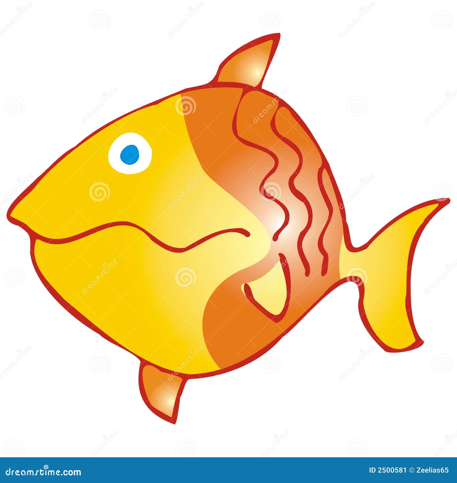 Yellow Fish In Plastic Bag In Blue Ocean, With Plastic Bottle, Rubbish ...