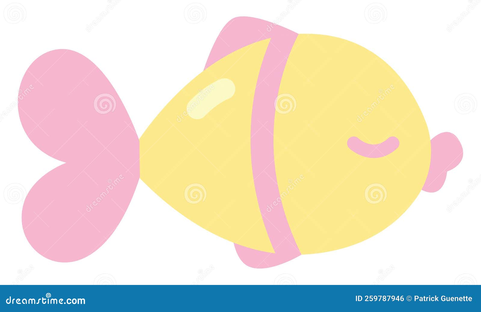 Yellow fish, icon icon stock vector. Illustration of vector - 259787946