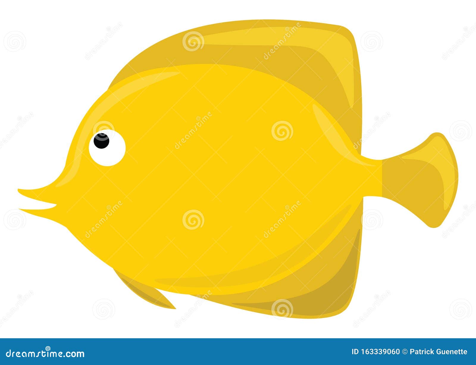 Yellow Fish, Illustration, Vector Stock Illustration - Illustration of ...