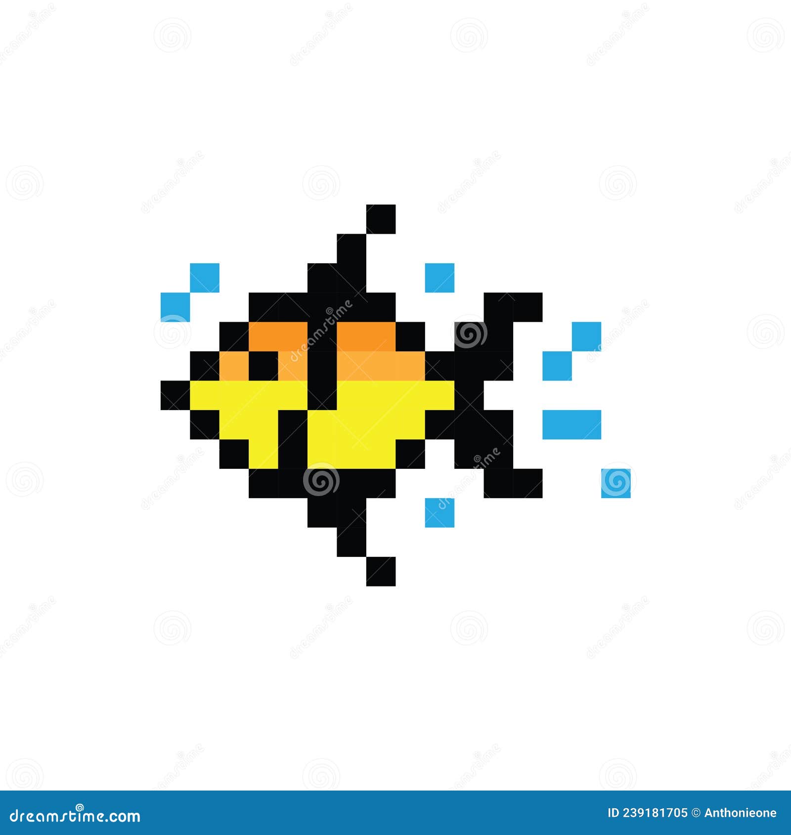 Fish Pixel Art Pattern Seamless. 8 Bit Carp Background. Pixelated ...