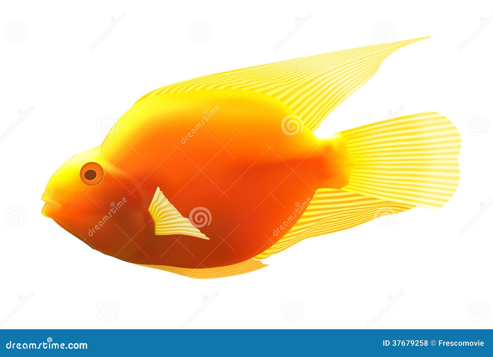 Yellow fish. stock vector. Illustration of natural, tropic - 37679258