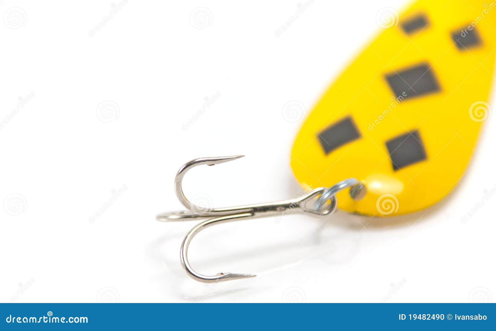 Yellow fishing lure stock photo. Image of casting, colorful - 19482490