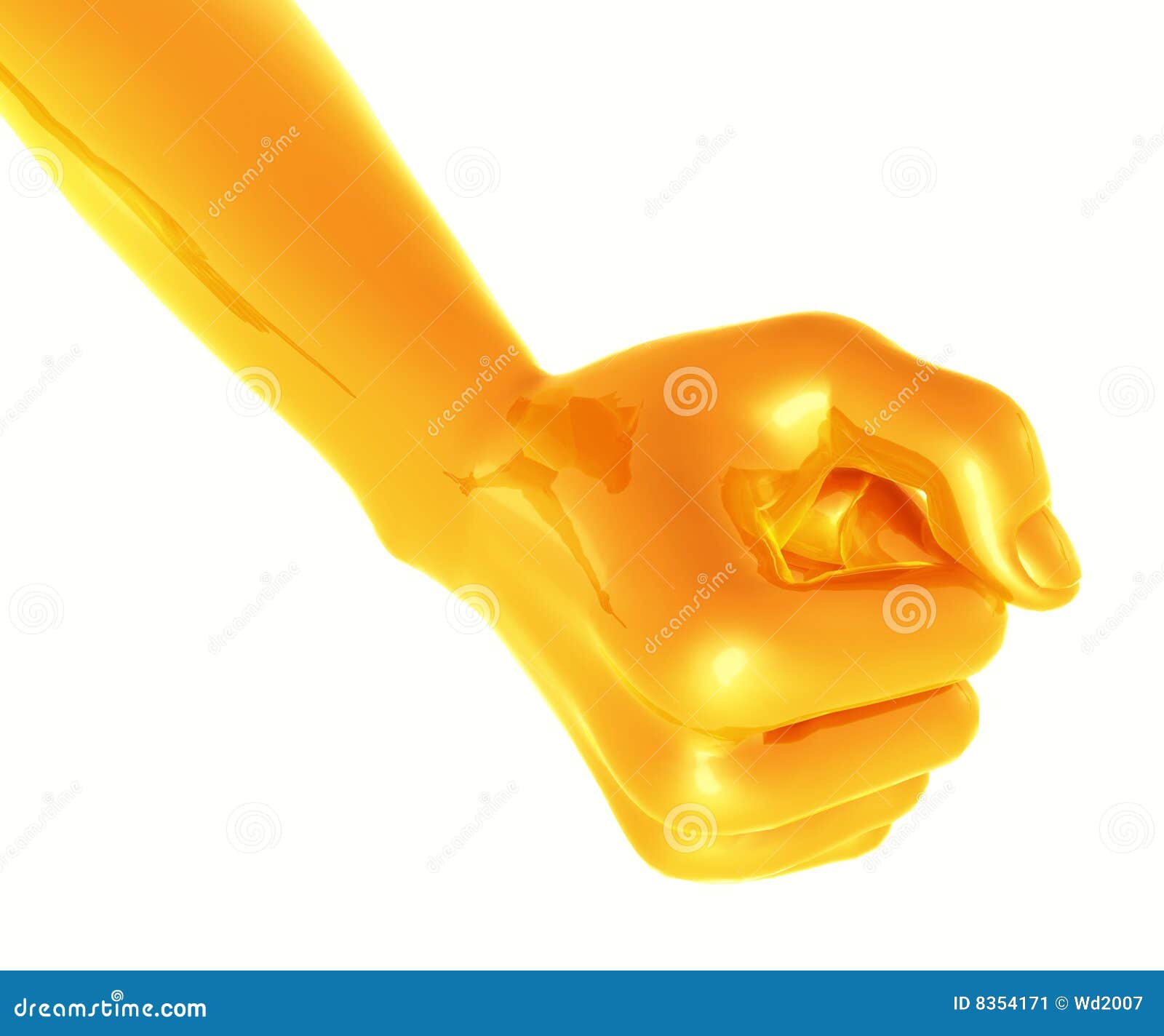 Yellow fist stock illustration. Illustration of punch - 8354171