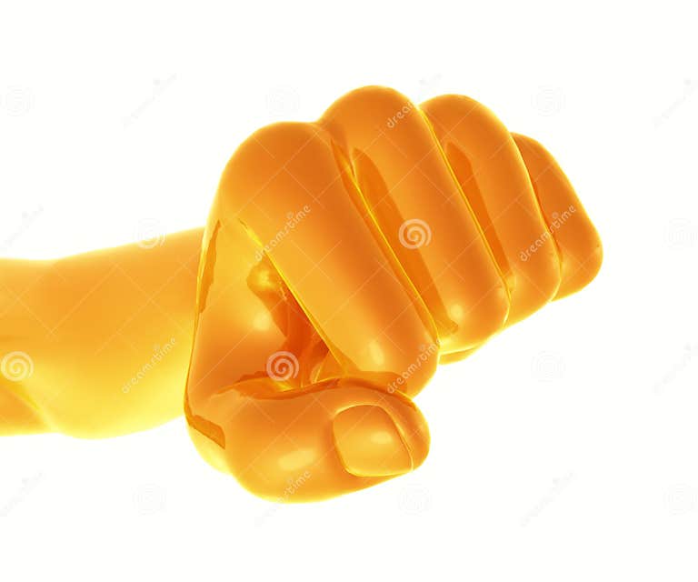 Yellow fist stock illustration. Illustration of power - 8354697