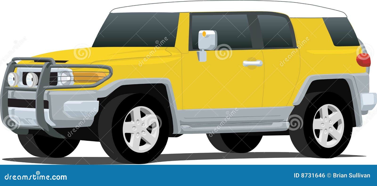 Yellow FJ Cruiser Vector Illustration | CartoonDealer.com #8731646