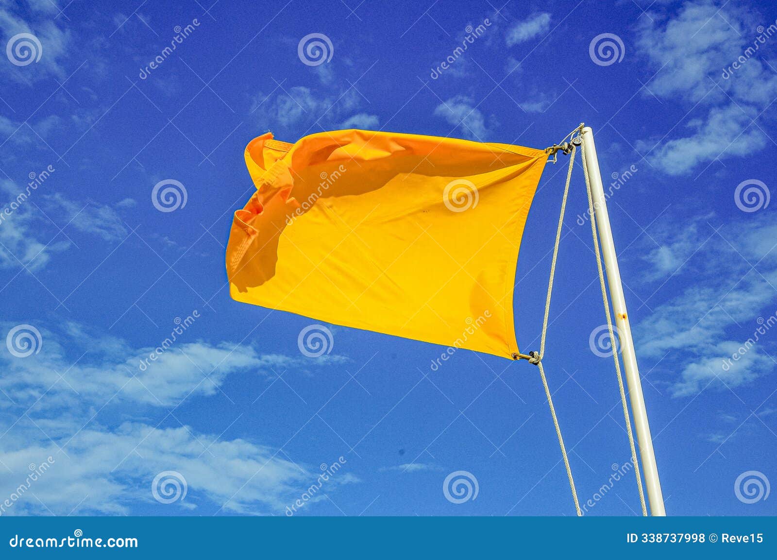 Beach Caution Flag Stock Photography | CartoonDealer.com #73784330
