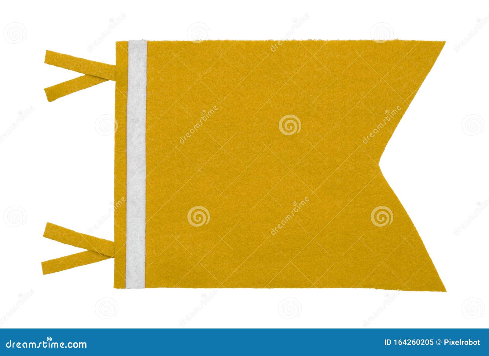 Yellow Flag Pennant stock image. Image of flag, felt - 164260205