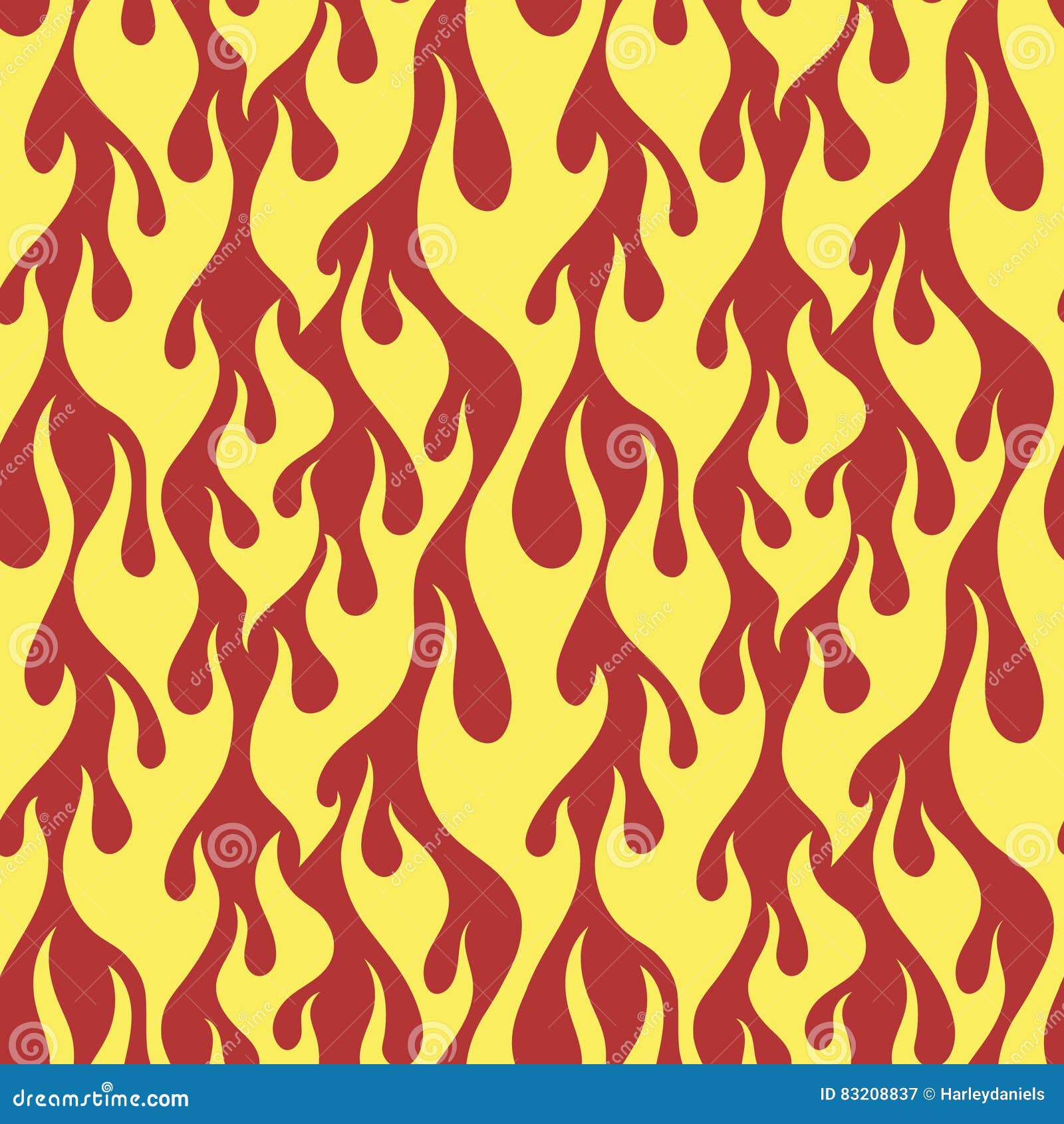 Yellow Flames Seamless Pattern Stock Vector - Illustration of hell ...