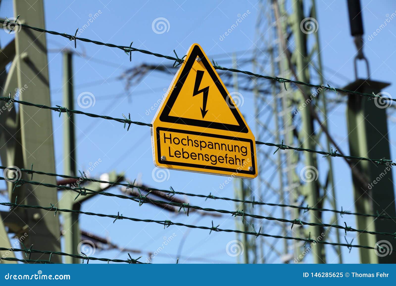 Yellow Flash for High Voltage Warning Stock Image - Image of background ...