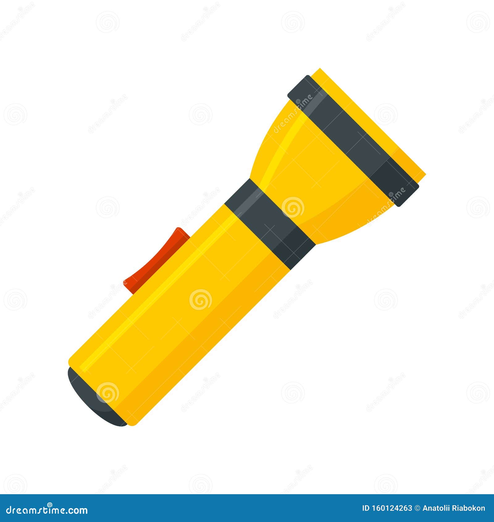 Flashlight Icon, Flat Style Cartoon Vector | CartoonDealer.com #78688409