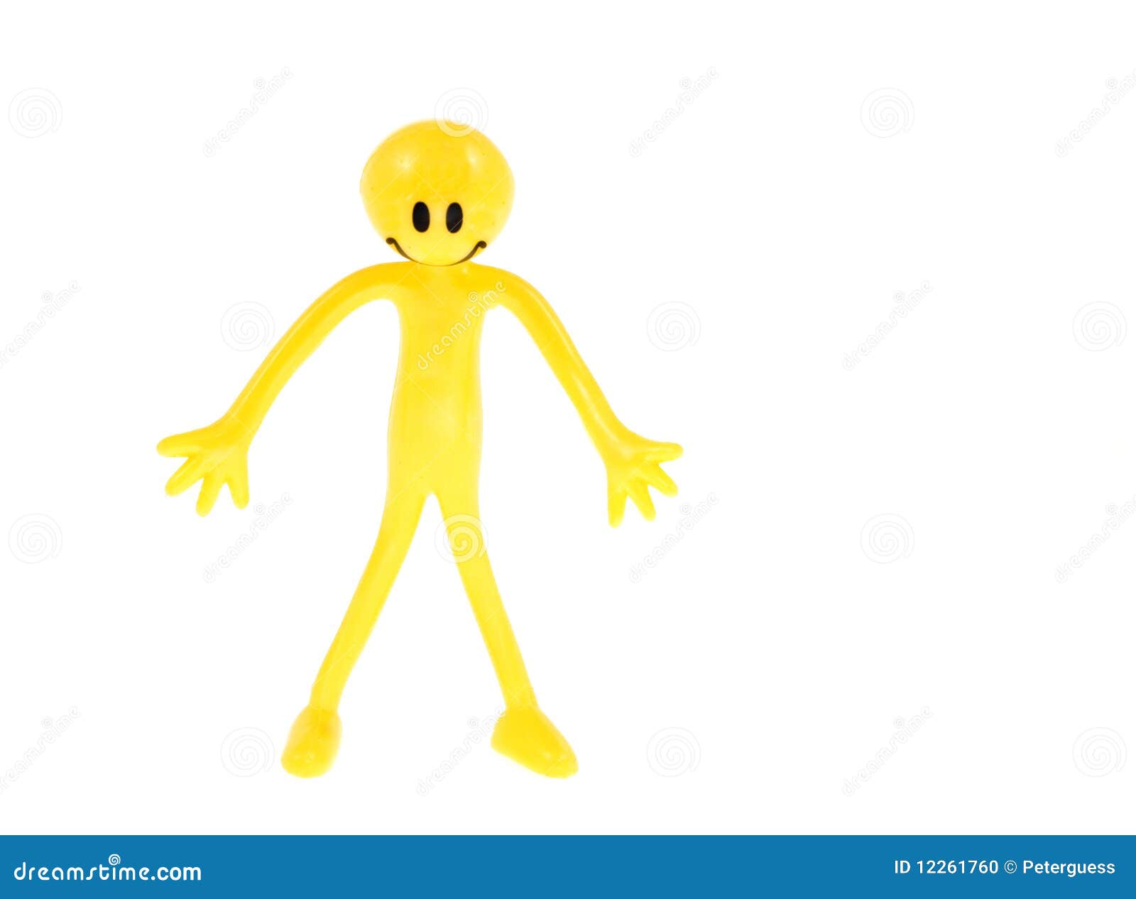 Yellow Flexi-plastic Figure 1 Stock Photo - Image of isolated, figure ...