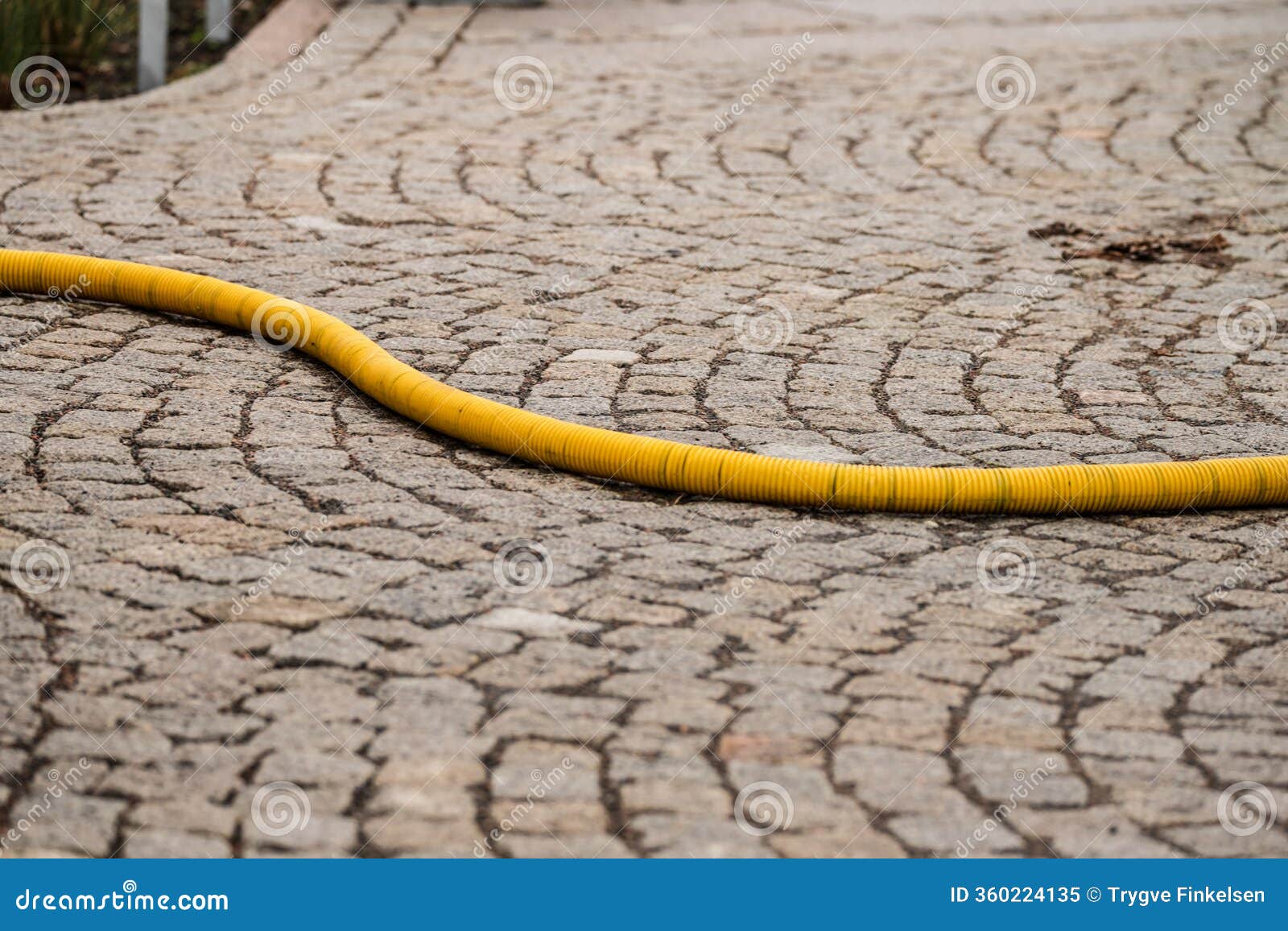 Yellow Flexible Conduit - Enclosure For Fiber Optic Cable Royalty-Free ...